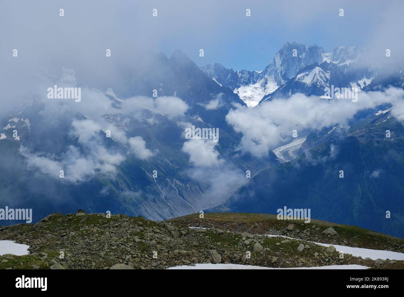 Beautiful landscape seen from L'Index, Aiguille Rouges , La Flegere ...