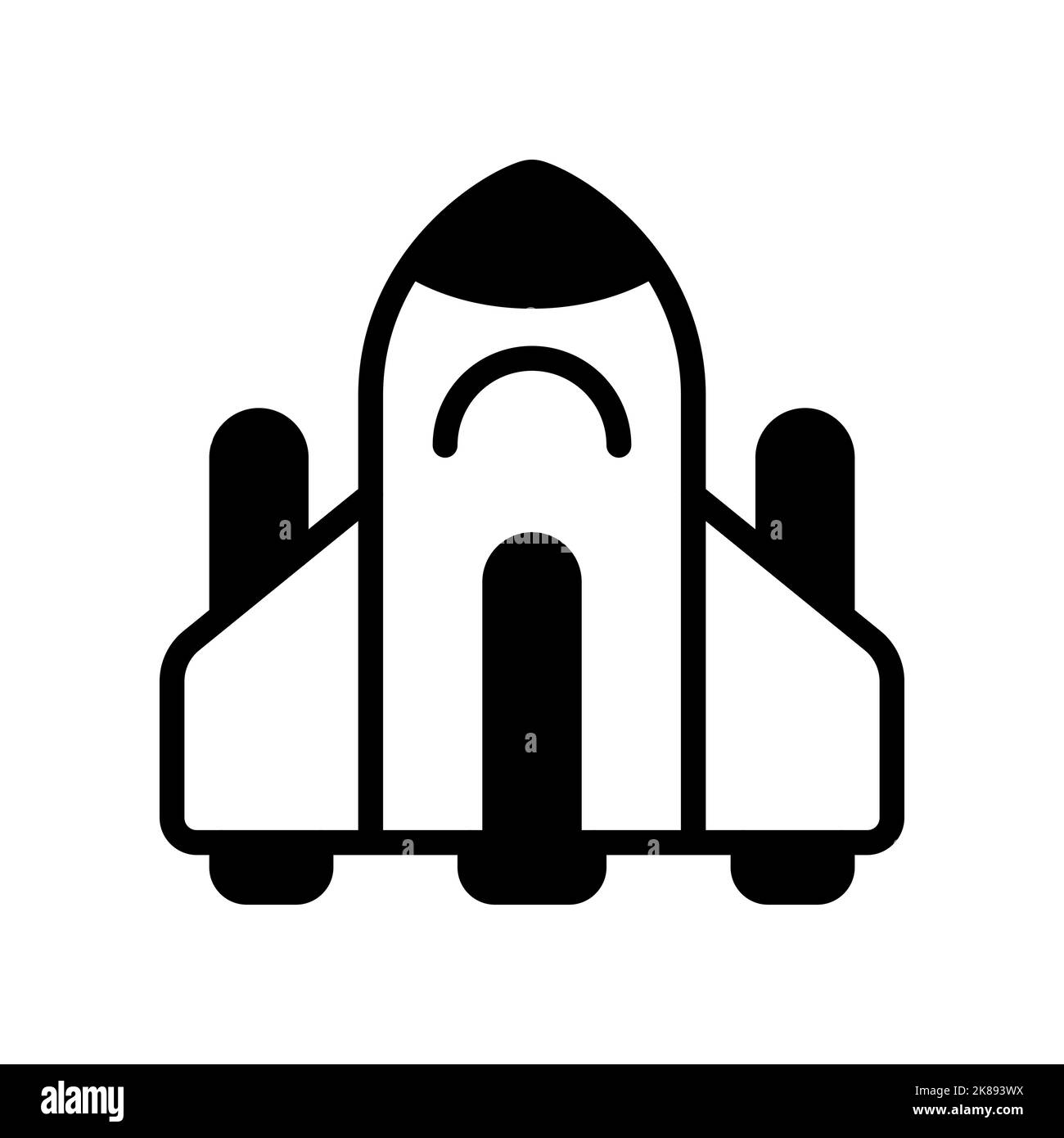 spaceship icon. fly high exploring space, contemplating the creation ...