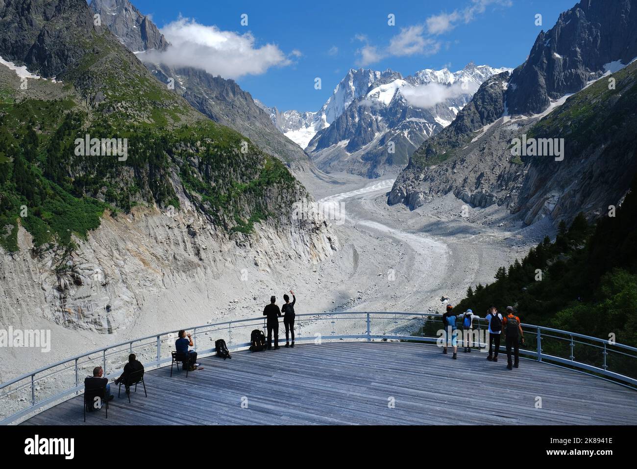 The Mer de Glace (Sea of Ice) the largest glacier in France, Mont Blanc ...