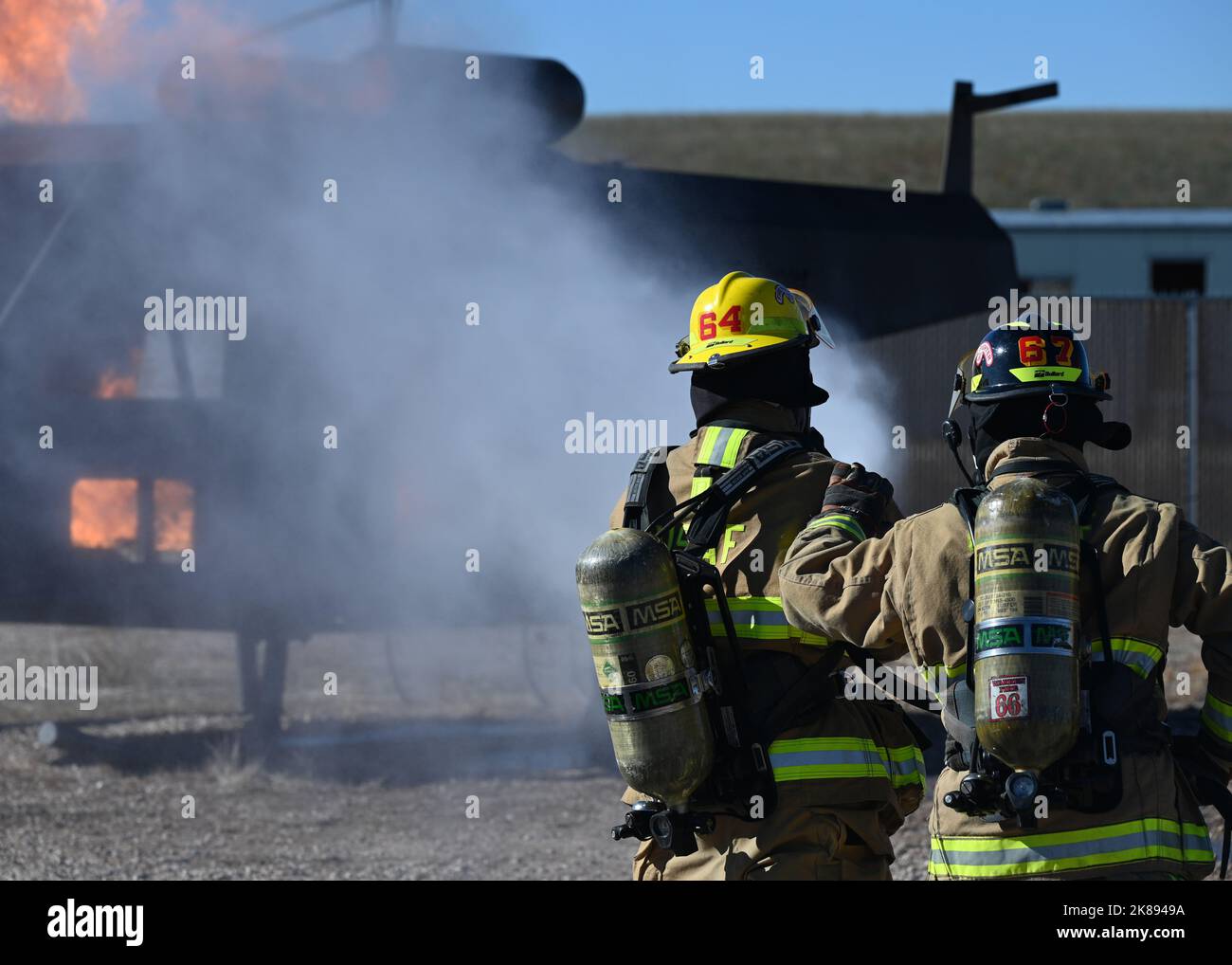 Airmen assigned to the 90th Civil Engineer Squadron's F.E. Warren Fire ...