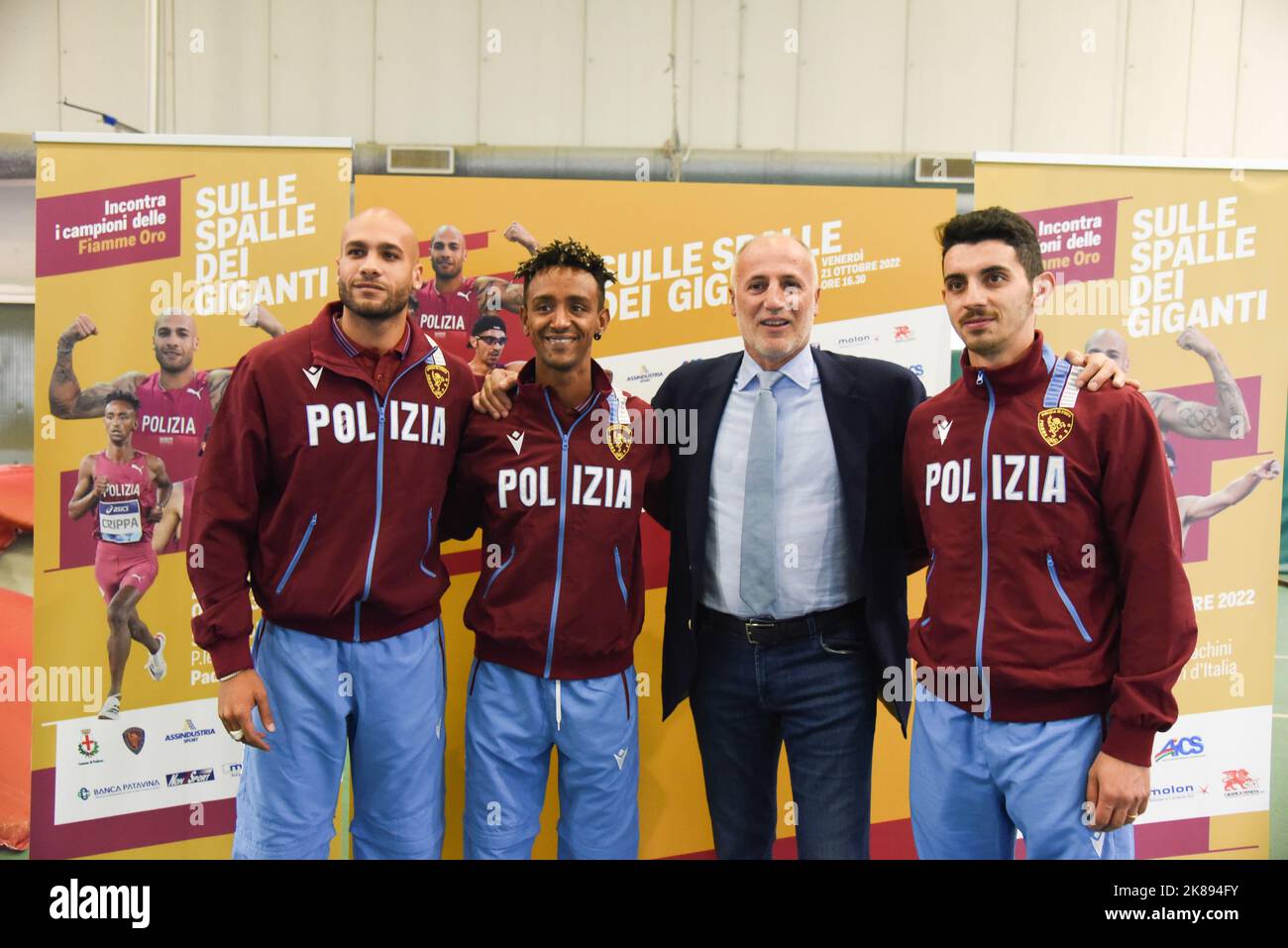 Marcel Jacobs, Yeman Crippa and Massimo Stano with Diego Bonavina ...