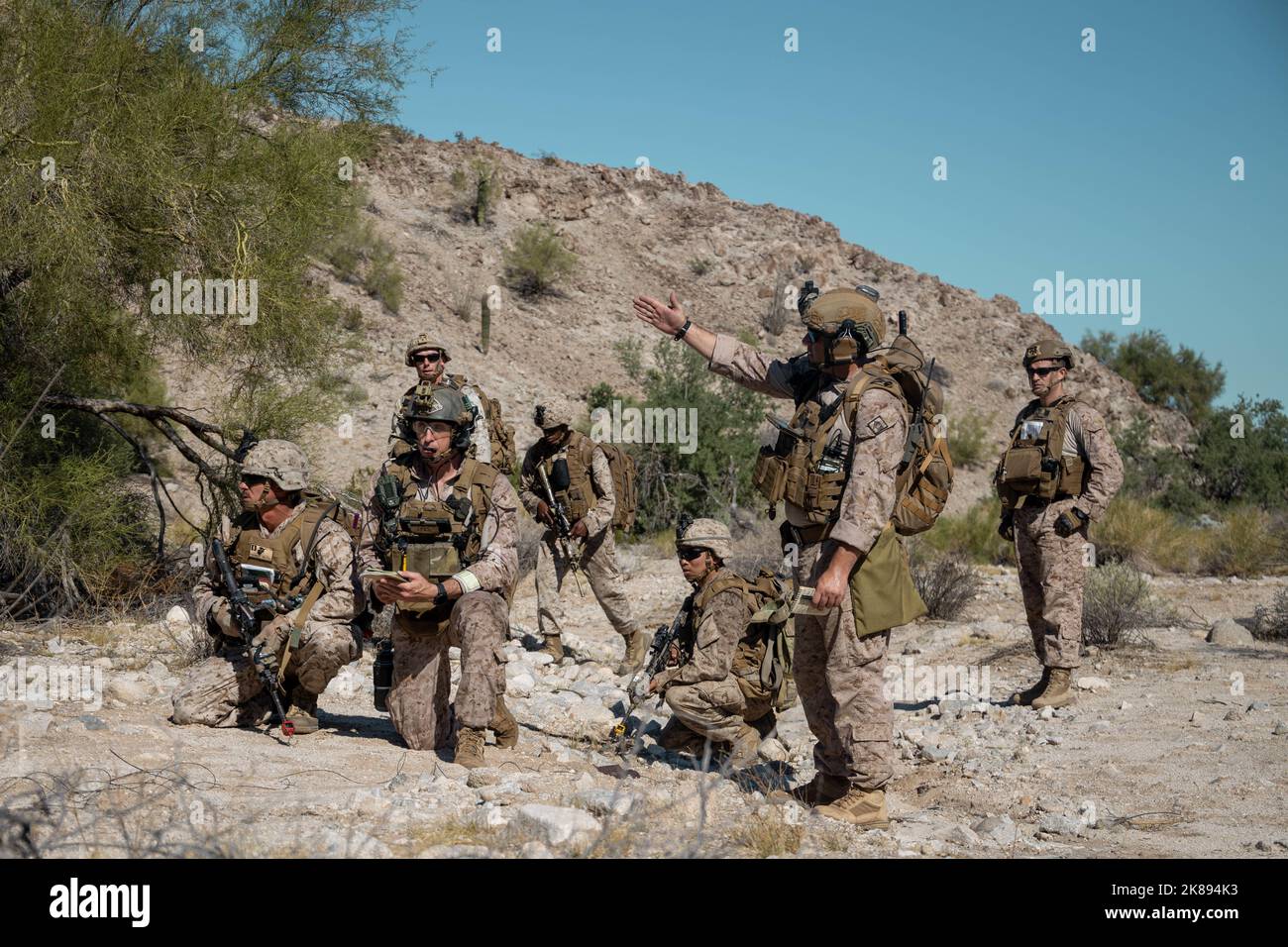 U.S. Marines assigned to Marine Aviation Weapons and Tactics Squadron ...