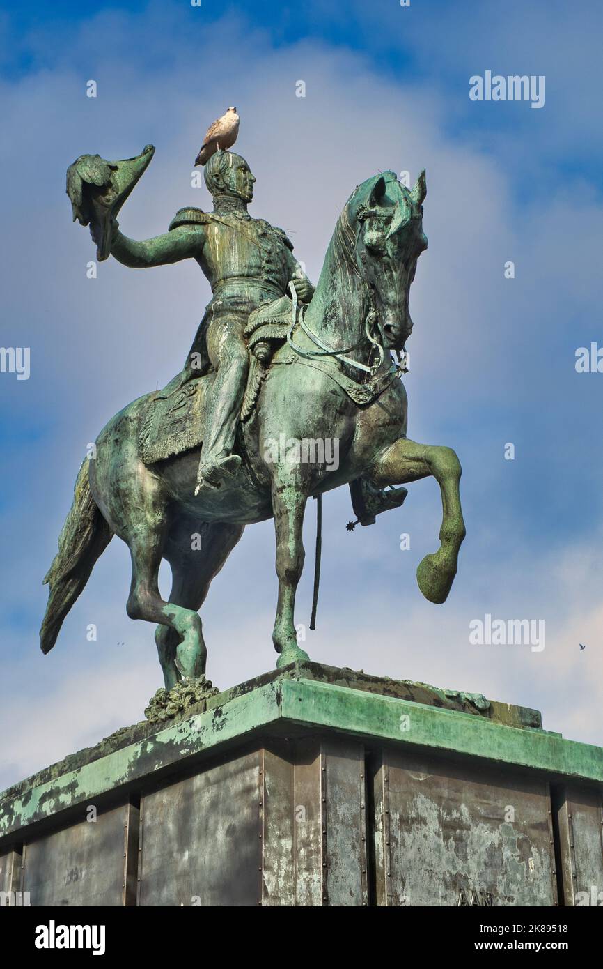 Equestrian statue of King William II of the Netherlands, in front of ...