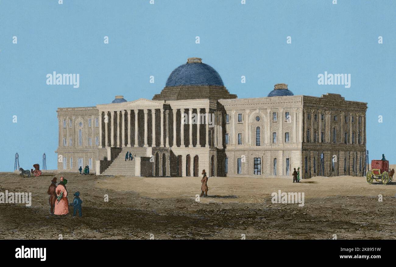 View of the building with the appearance of its first phase of ...