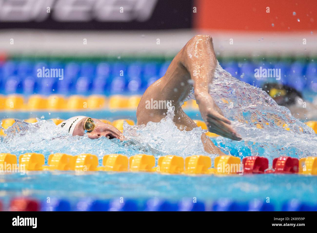 Berlin, Germany. 21st Oct, 2022. Swimming: World Cup, Decisions, 400m ...