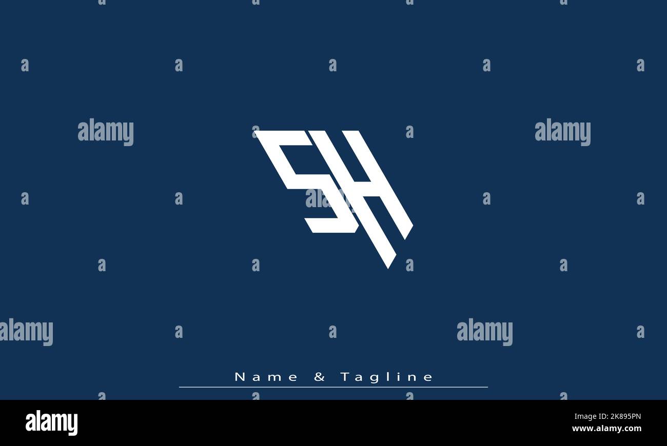 Alphabet letters Initials Monogram logo SH , HS Stock Vector Image ...