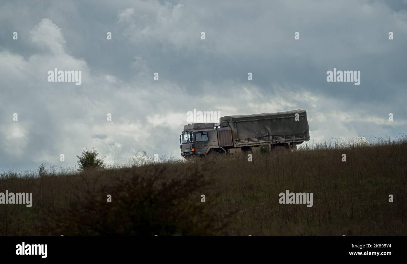 British army MAN SV 4x4 logistics lorry in action Stock Photo - Alamy