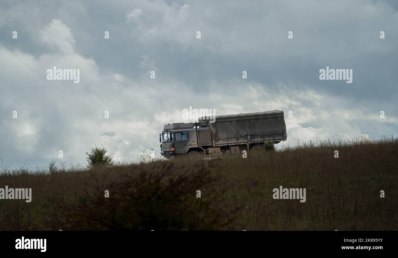 British army MAN SV 4x4 logistics lorry in action Stock Photo - Alamy