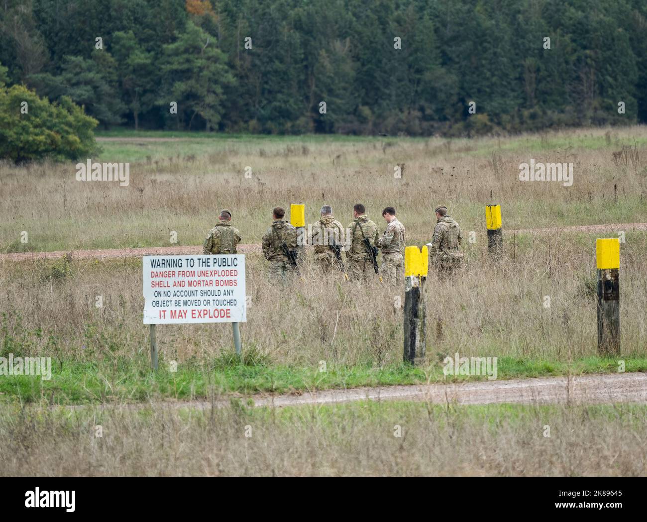 several British army soldiers equipped with telescopic sighted rifles ...