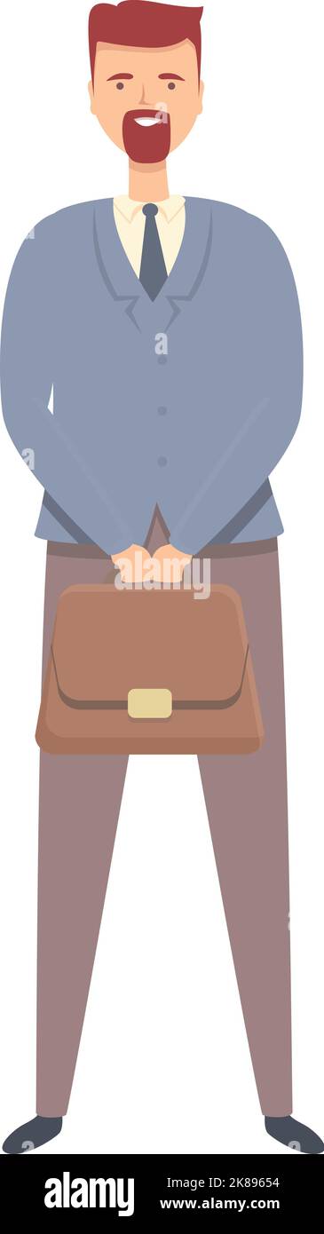 Bank manager icon cartoon vector. Small finance. Check person Stock ...
