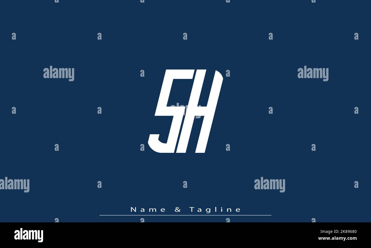 Alphabet letters Initials Monogram logo SH , HS Stock Vector Image ...