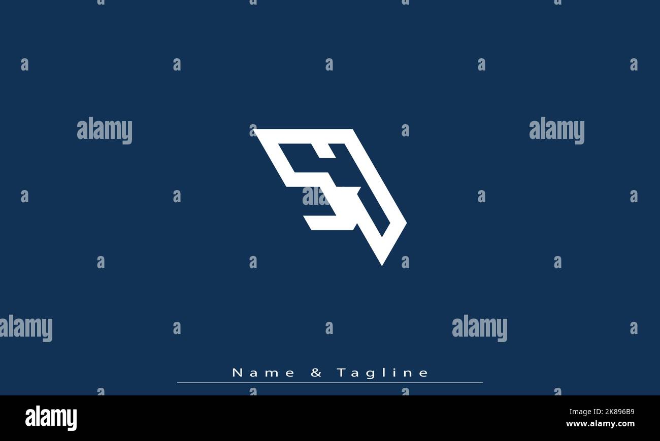 Alphabet letters Initials Monogram logo SJ , JS Stock Vector Image ...