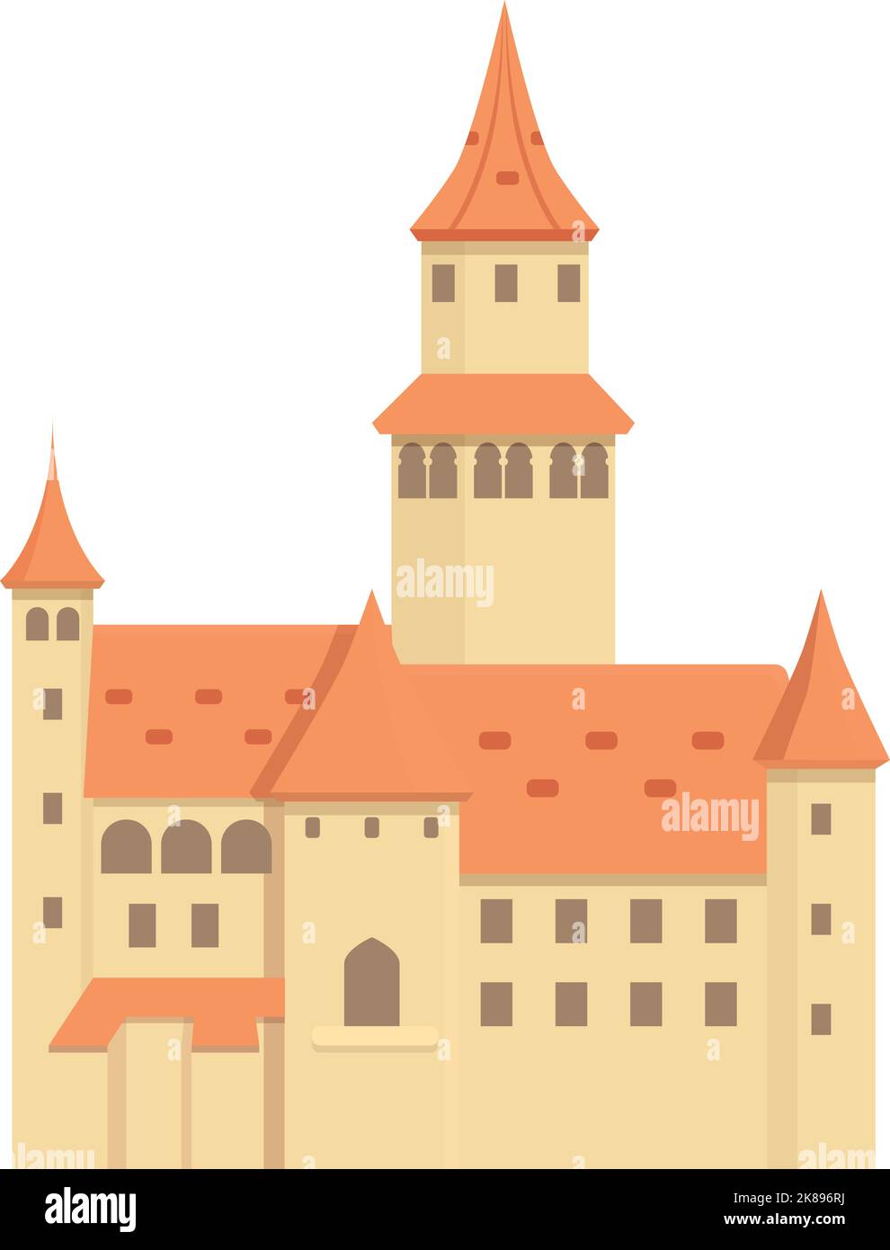 Czech church icon cartoon vector. Landmark republic. Travel map Stock ...