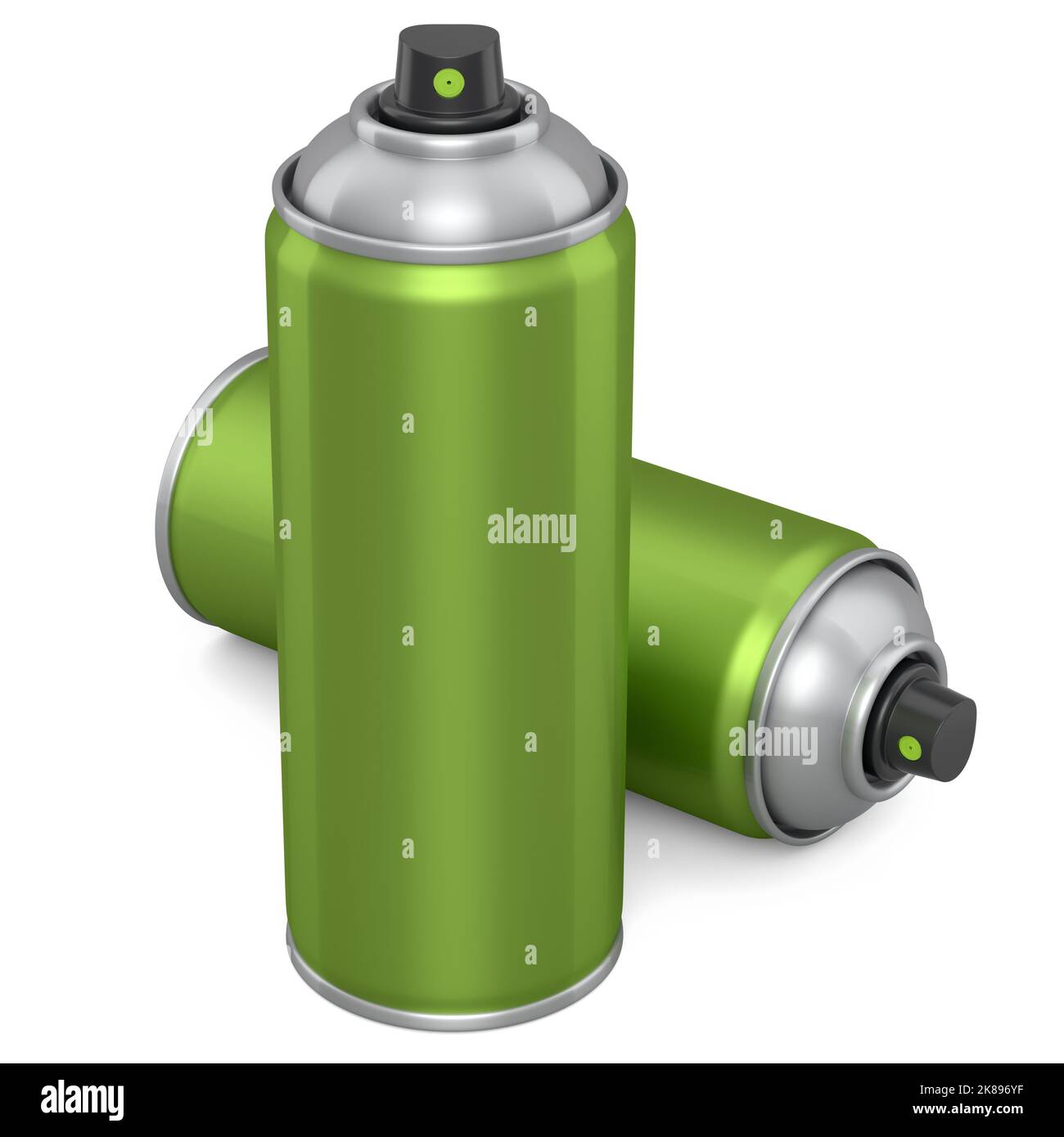Cans of spray paint isolated on white background. 3d render spray paint ...
