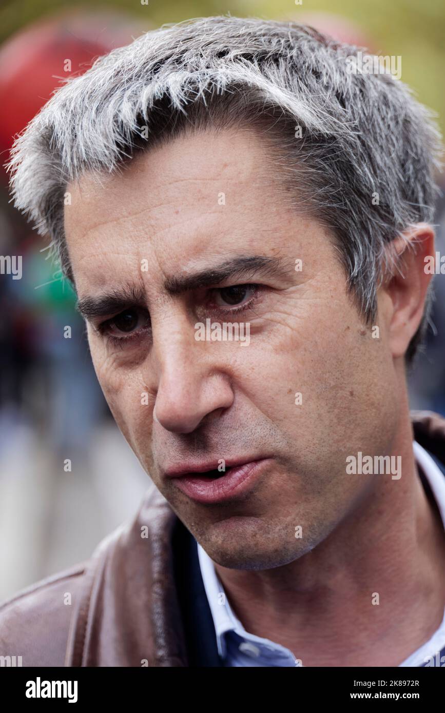 Paris, France. 18th Oct, 2022. Francois Ruffin attends the ...