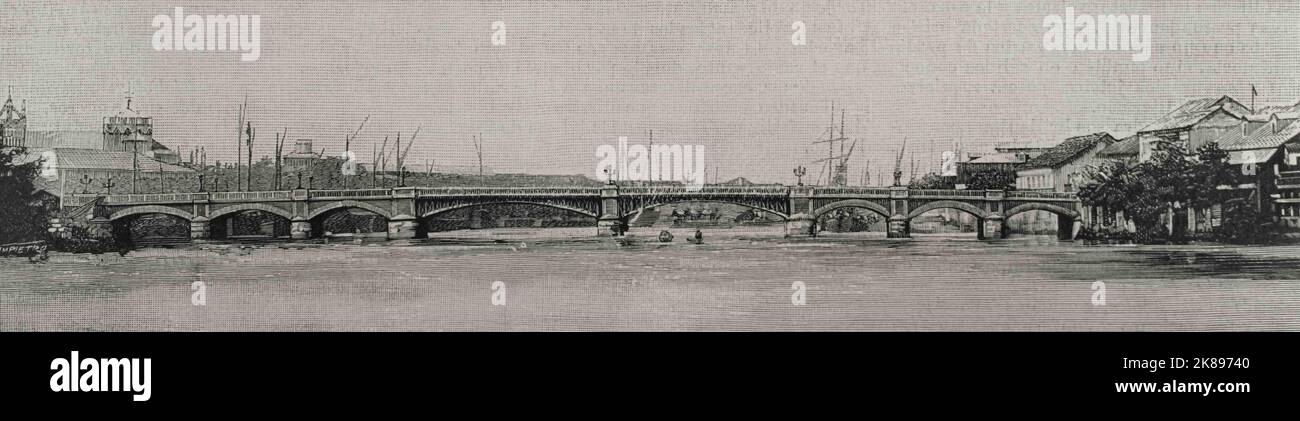 Bridge of Spain over the Pasig River Stock Photo - Alamy