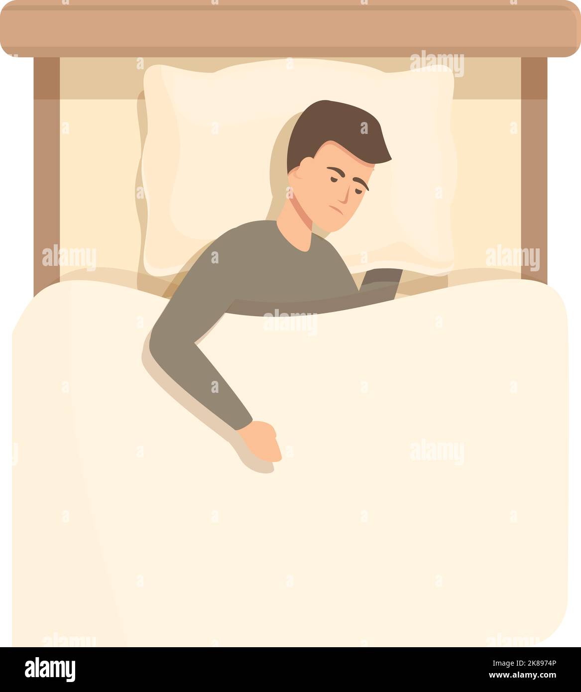 Father insomnia icon cartoon vector. Sleep disorder. Stress girl Stock ...