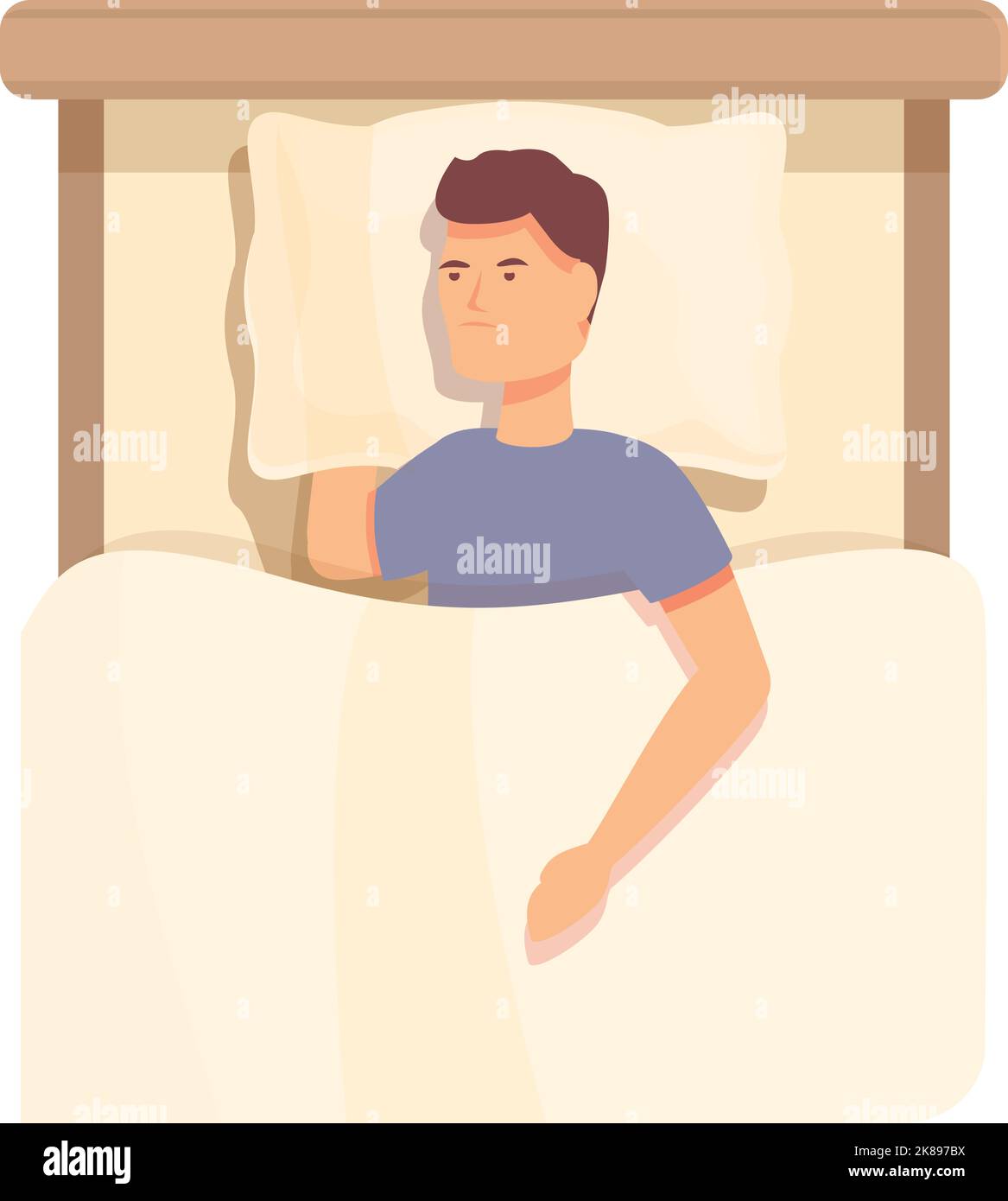 Stress sleeping icon cartoon vector. Sleep health. Tired awake Stock ...