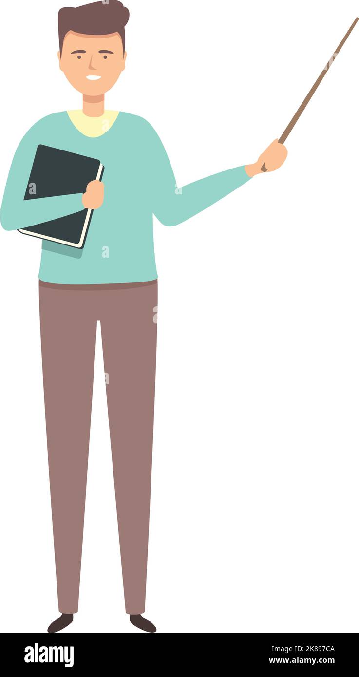Lecture teacher icon cartoon vector. Male character. Class teaching ...