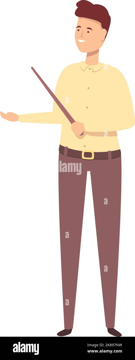Manager teacher icon cartoon vector. Classroom teaching. English school ...