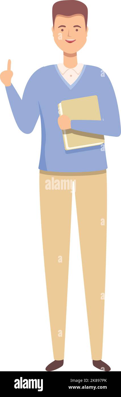 Report teacher icon cartoon vector. Book board. Class professor Stock ...
