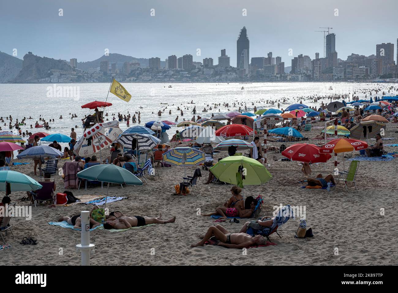 Poniente beach benidorm bathers hi-res stock photography and images - Alamy
