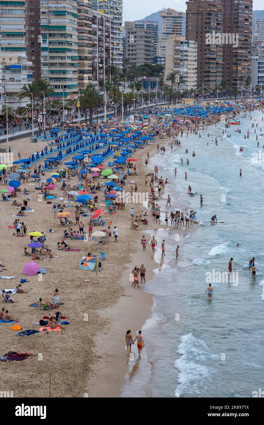 Levante Beach, in Benidorm, Spain Stock Photo - Alamy