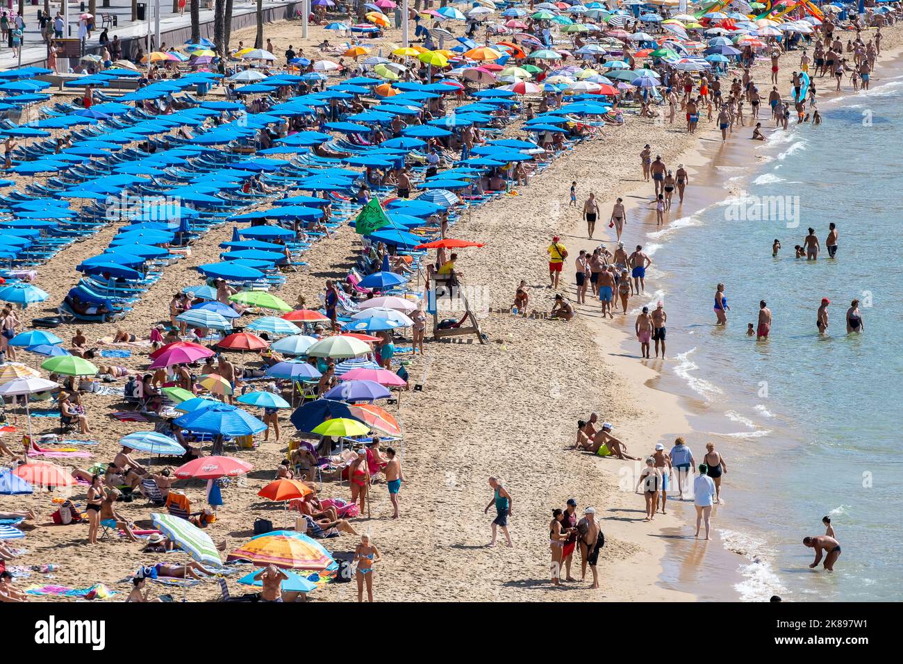 Levante Beach, in Benidorm, Spain Stock Photo - Alamy