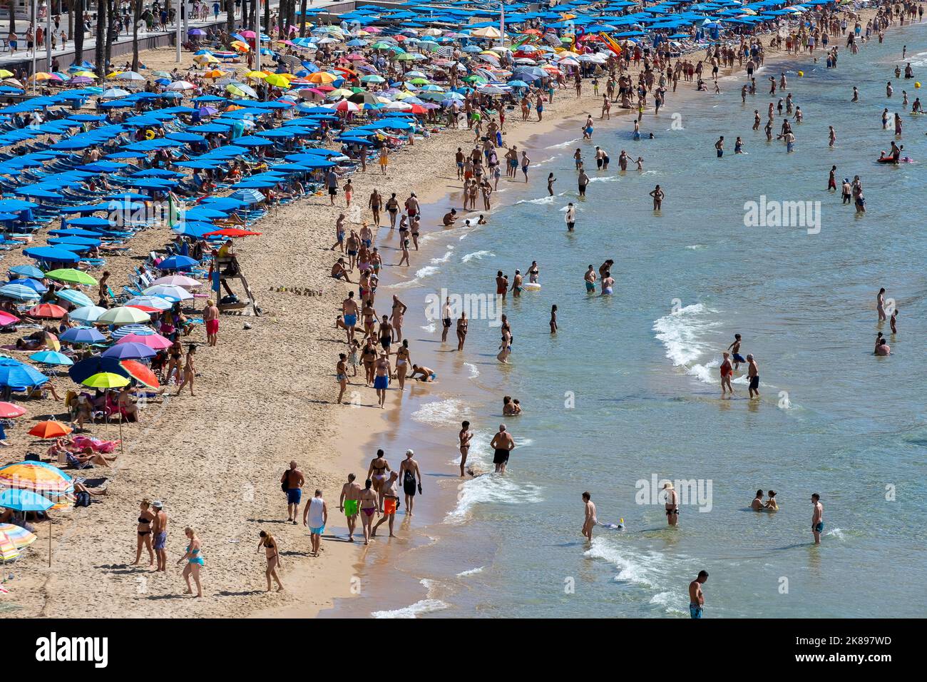 Levante Beach, in Benidorm, Spain Stock Photo - Alamy