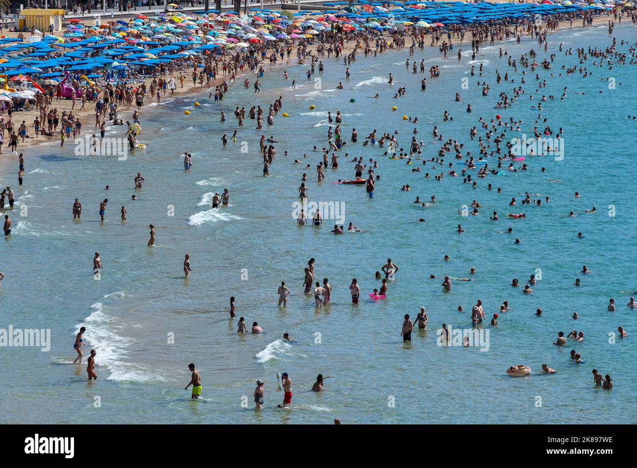 Benidorm beach spain holidaymakers hi-res stock photography and images ...