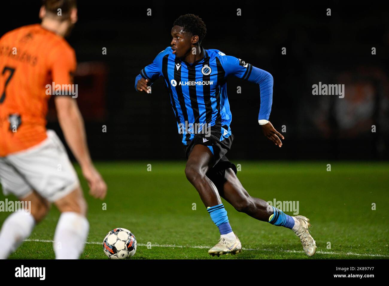 Club NXT's Noah Mbamba pictured in action during a soccer match between ...