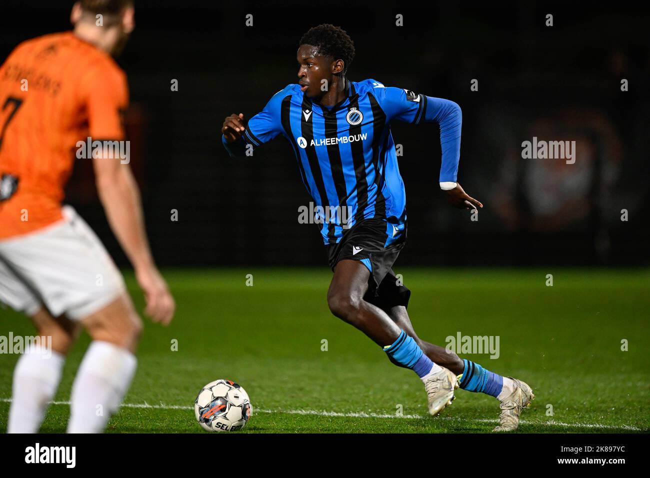 Club NXT's Noah Mbamba pictured in action during a soccer match between ...
