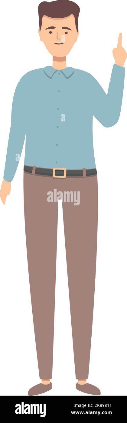 Hand teacher icon cartoon vector. School man. Lecture person Stock ...