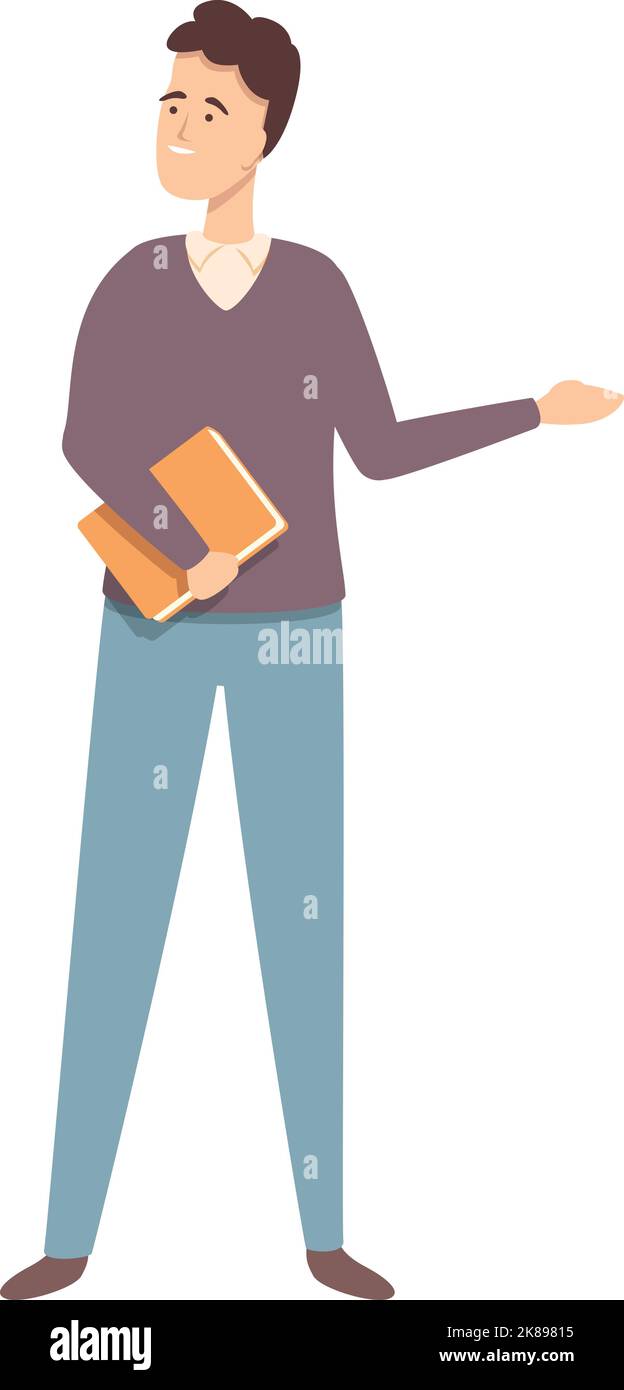 Lecture lesson icon cartoon vector. Male teacher. Man student Stock ...