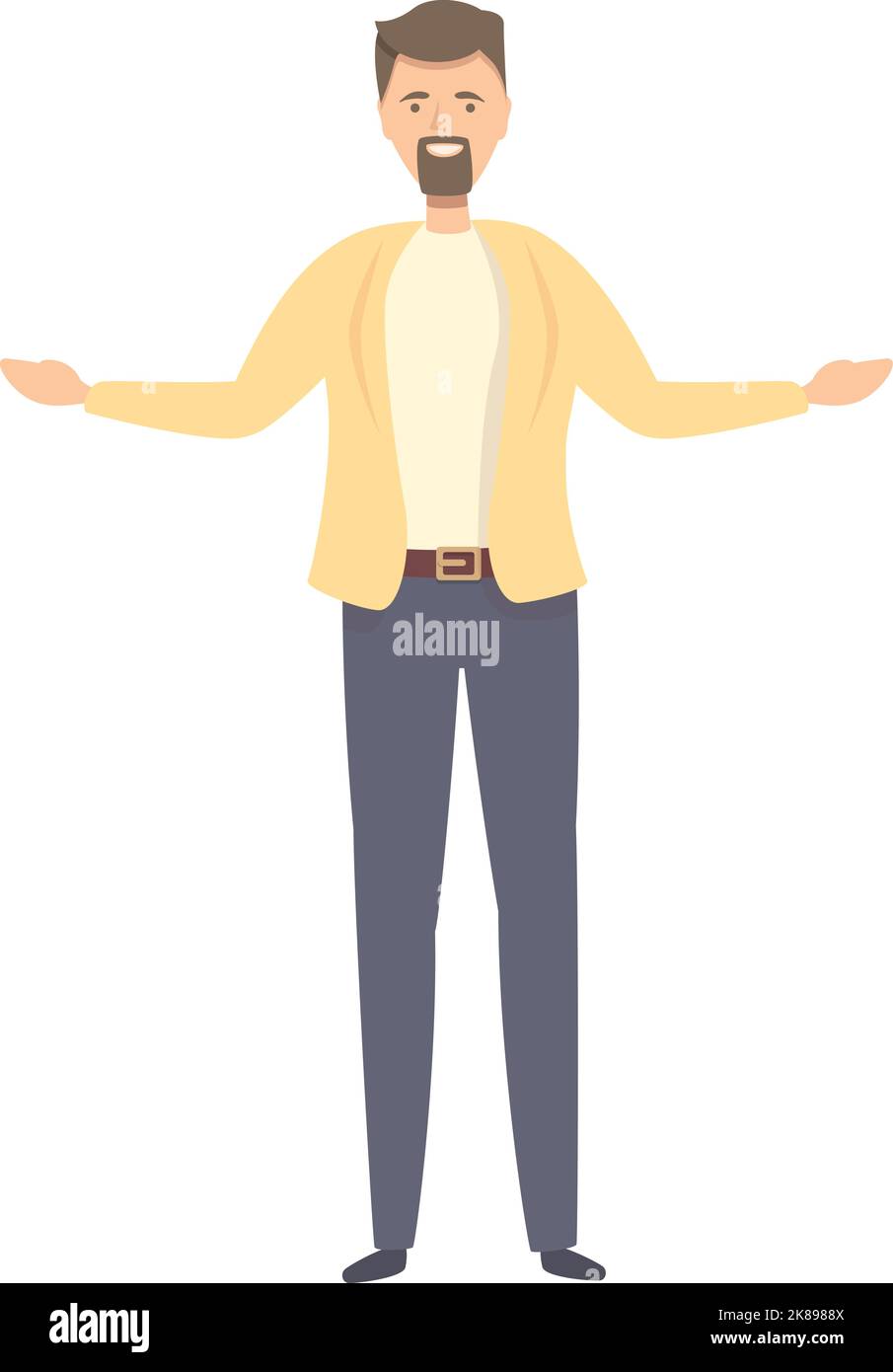 Young teacher icon cartoon vector. Male character. Person lecture Stock ...