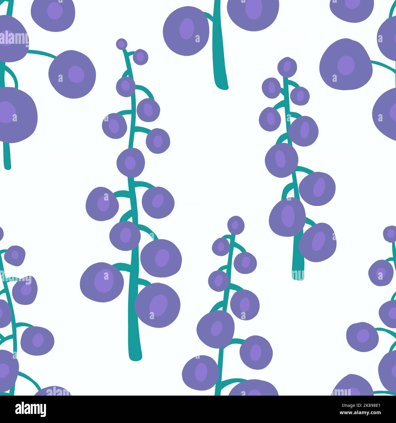 Winter Christmas seamless floral berries branches pattern for wrapping ...