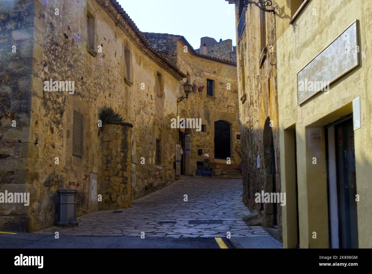 Street in Pals, Spain Stock Photo - Alamy