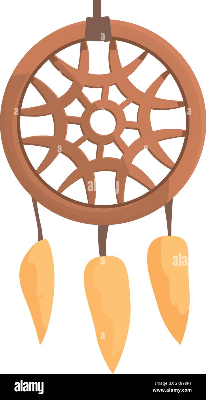 Dream catcher icon cartoon vector. Native tribe. National canada Stock ...