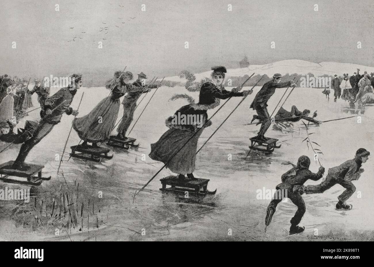 A new 'sport'. Popular amusements Stock Photo - Alamy