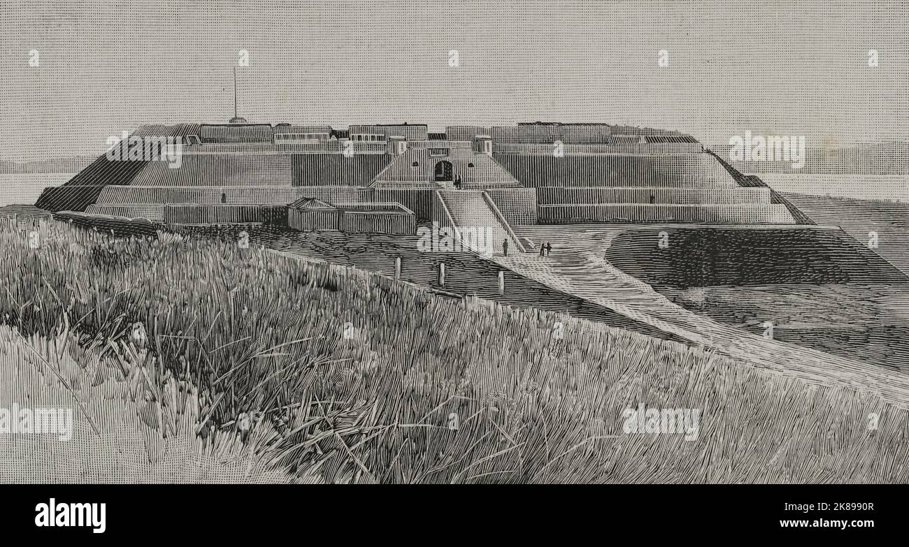 China, Talien-wan Fort, in the homonymous bay Stock Photo - Alamy
