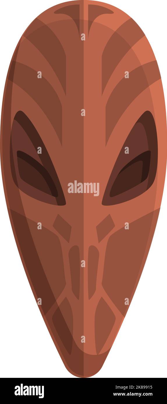 African mask icon cartoon vector. Tribal art. Person culture Stock ...