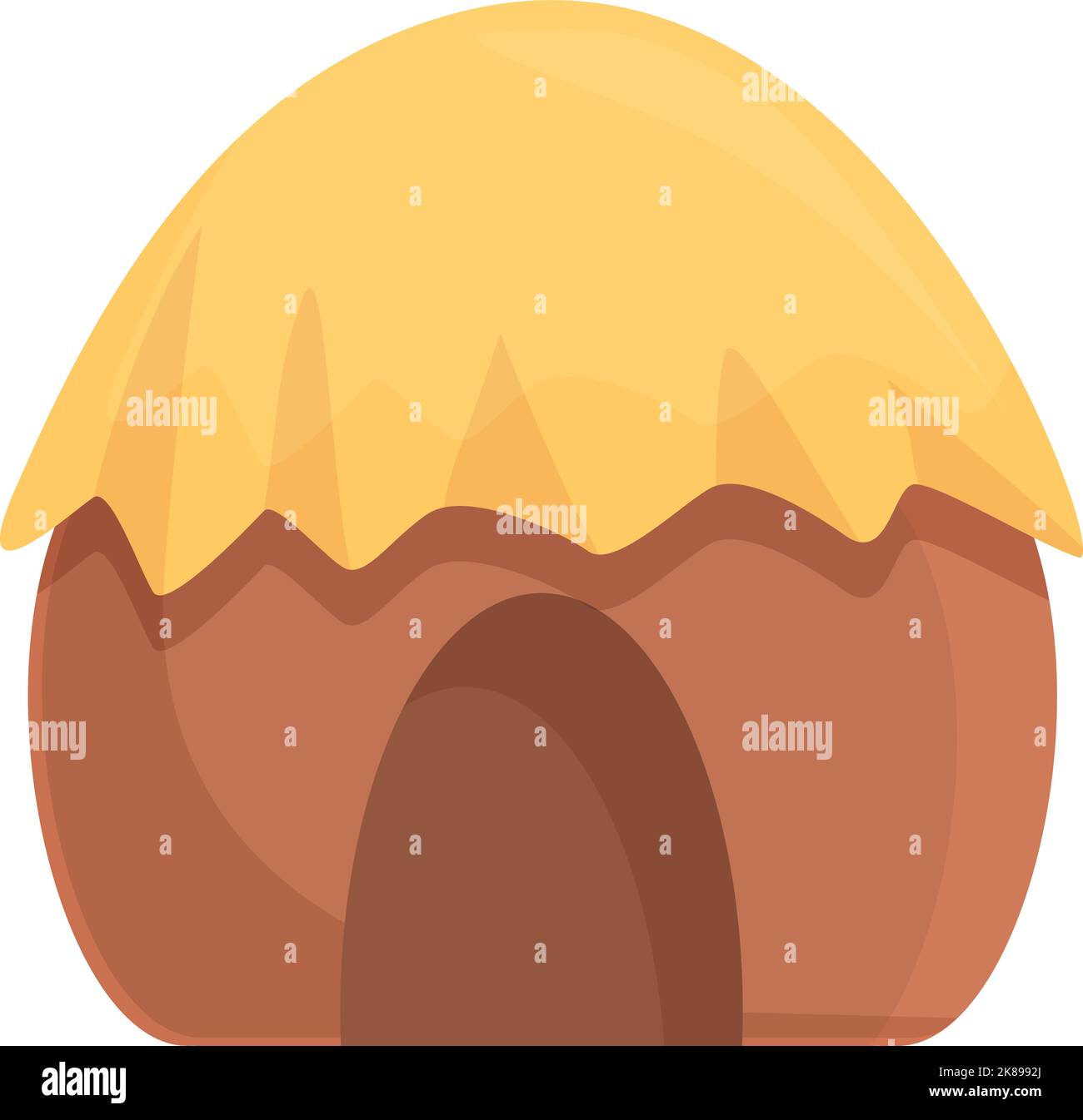 Aborigin house icon cartoon vector. Traditional art. National female ...
