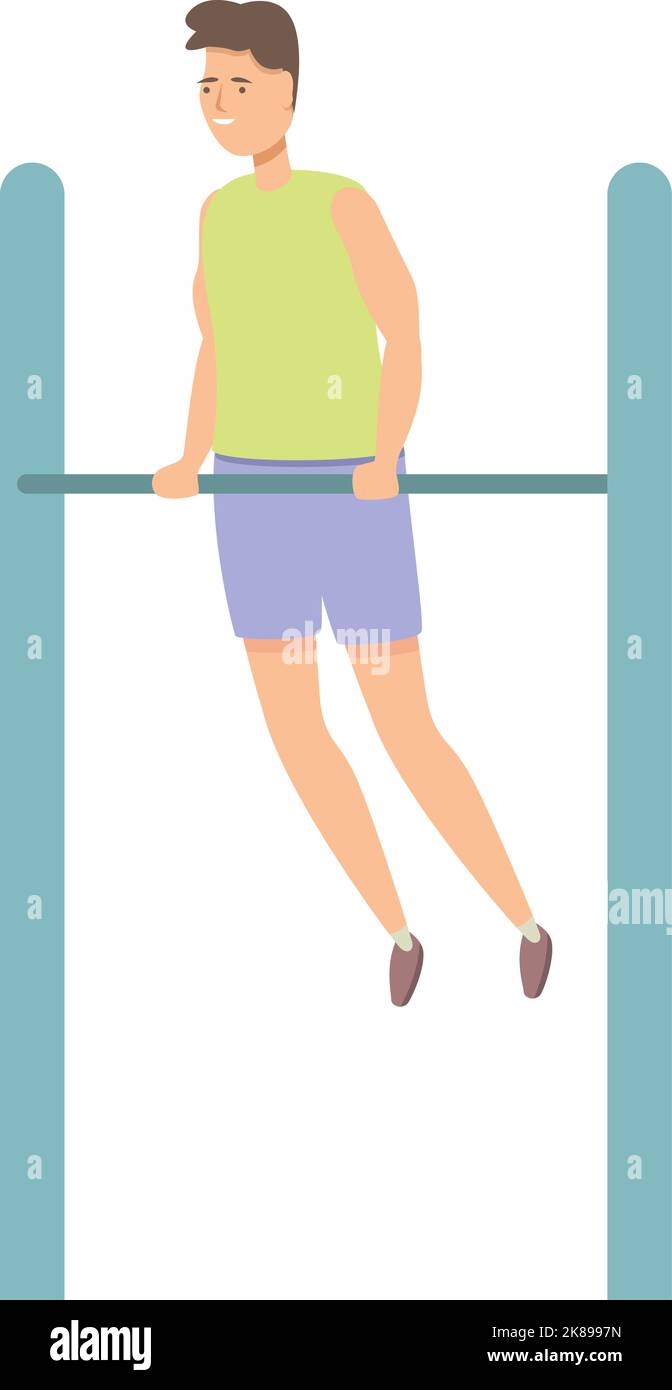Bar exercise icon cartoon vector. Street workout. Sport park Stock ...