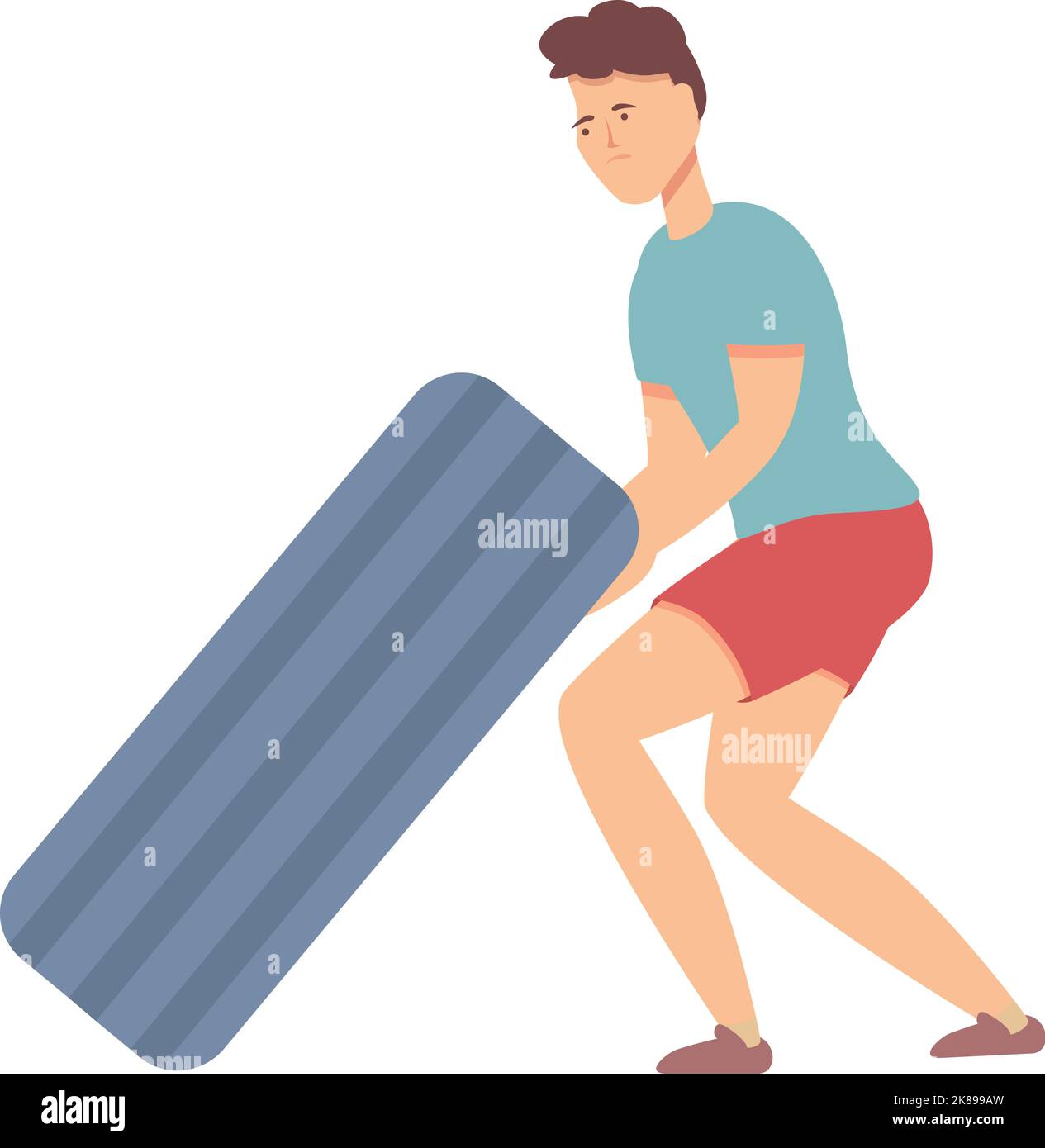 Tyre workout icon cartoon vector. Street training. Outdoor equipment ...