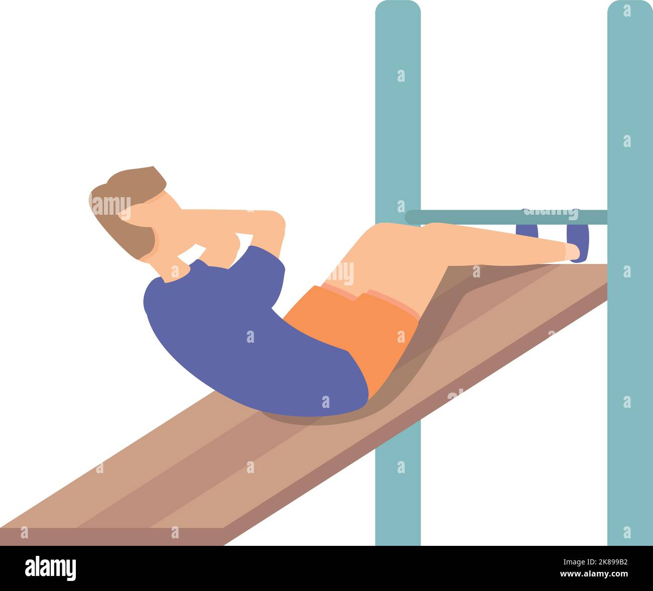 Abs training icon cartoon vector. Street workout. Gym exercise Stock ...