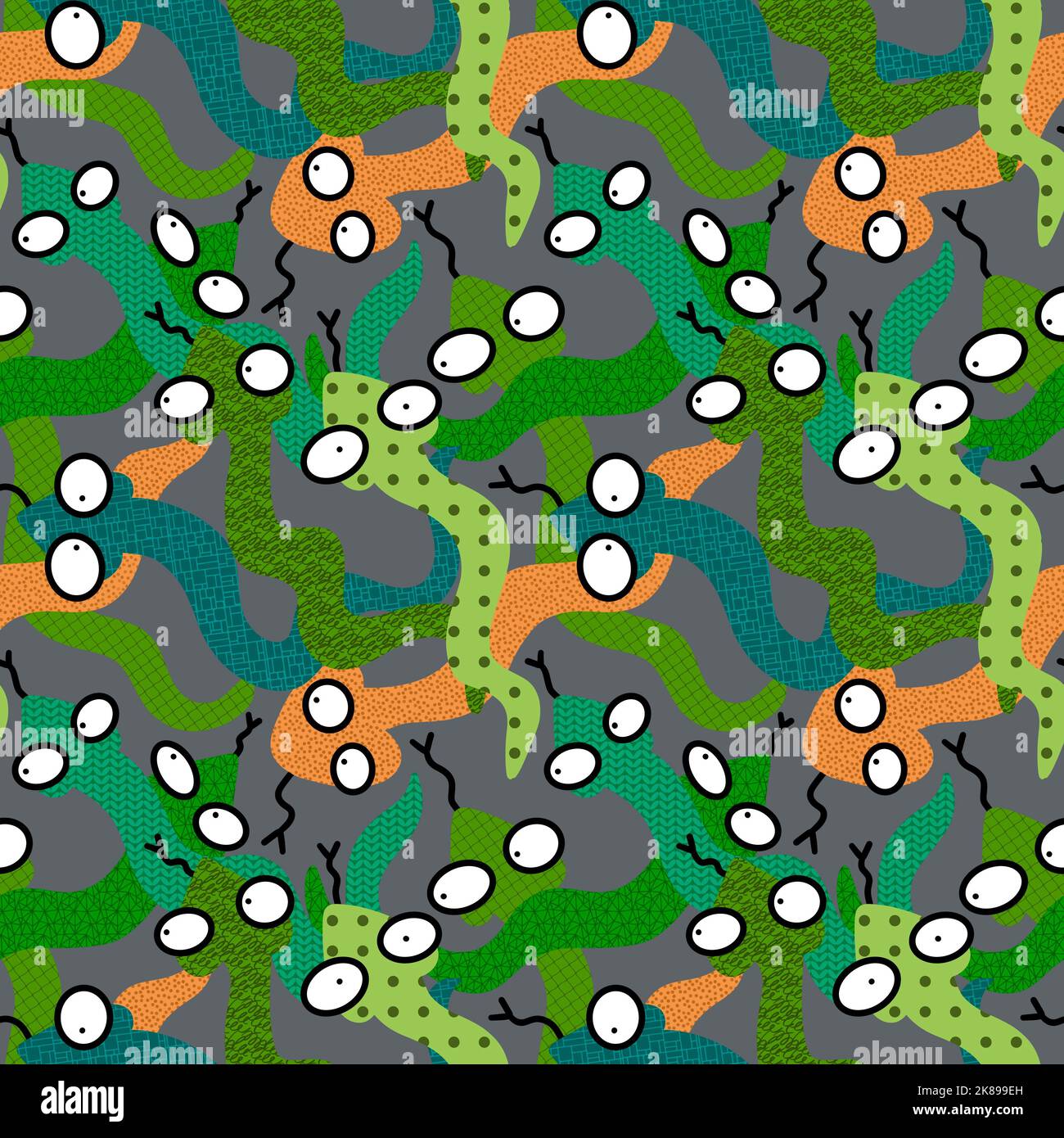 Cartoon animals seamless snakes pattern for fabrics and wrapping paper ...