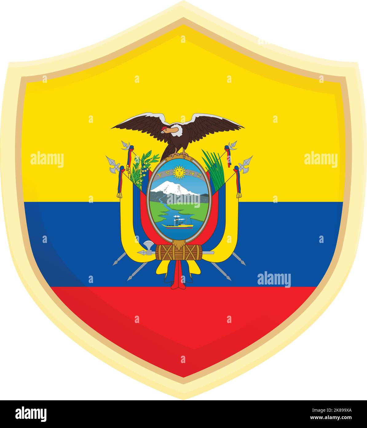 Ecuador shield icon cartoon vector. Travel culture. National freedom ...