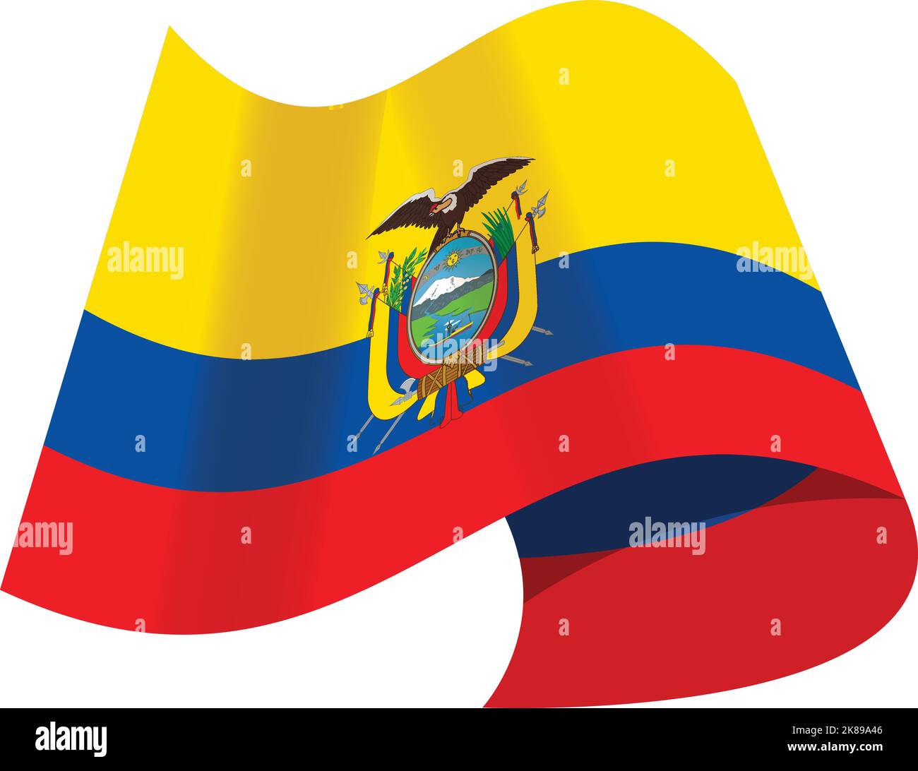 Tricolor icon cartoon vector. Ecuador flag. Paint culture Stock Vector ...