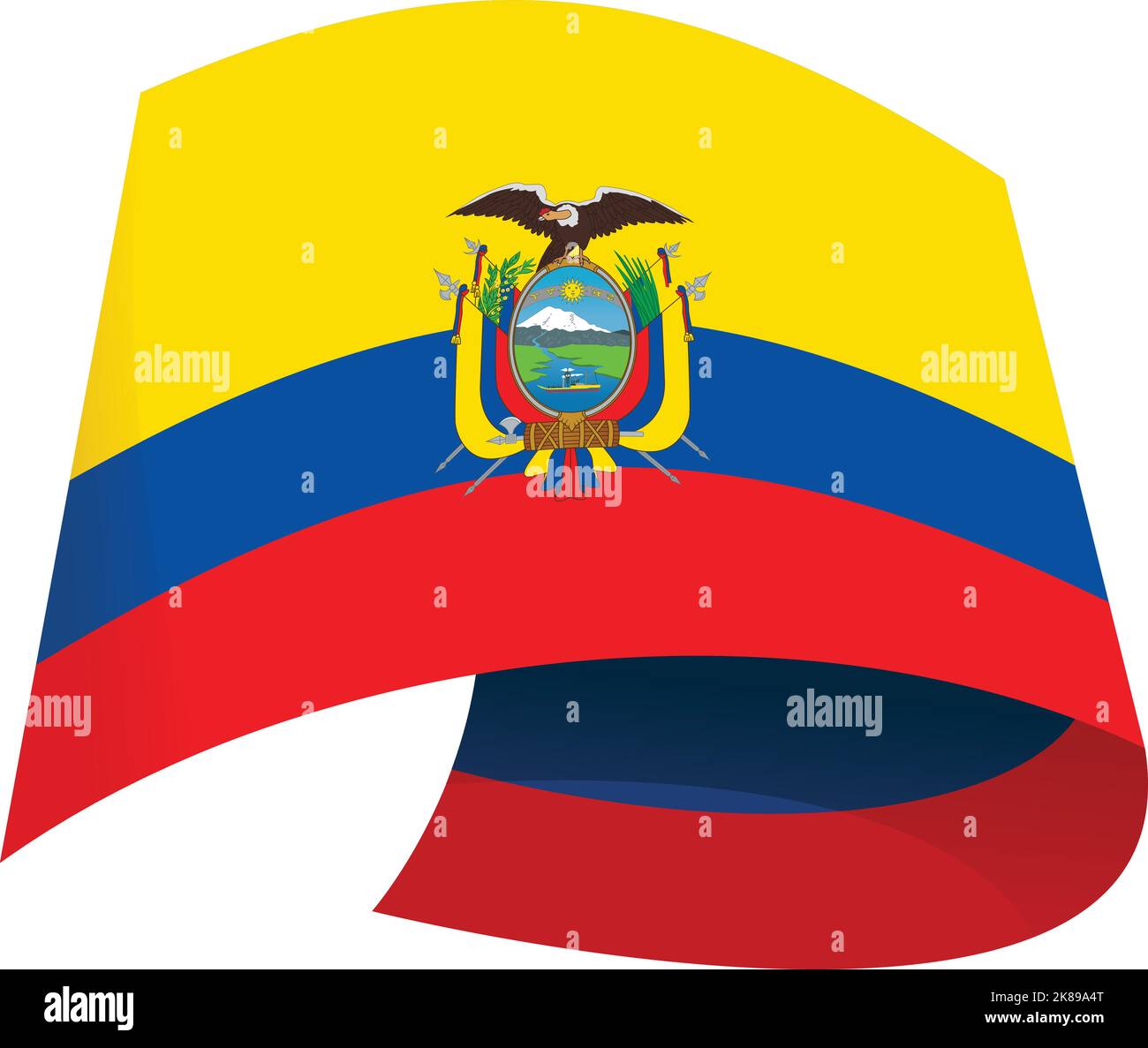 Ecuador tricolor icon cartoon vector. Travel culture. National day ...
