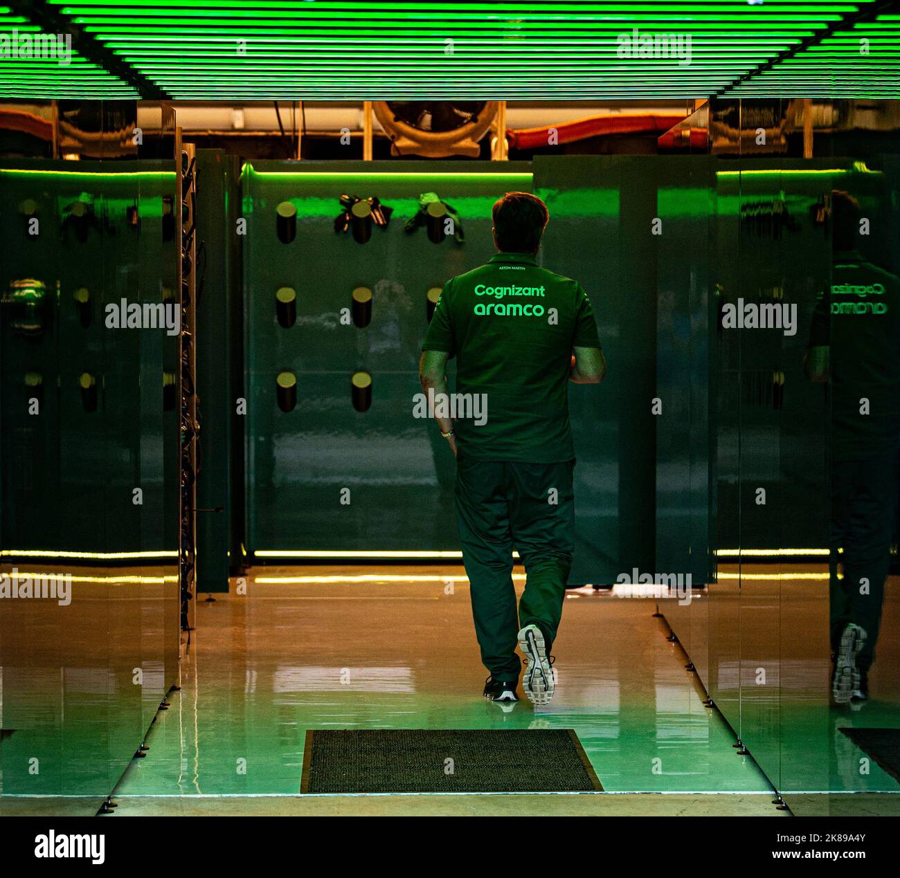 Austin, Texas, USA. 20th Oct, 2022. Team member with Aston Martin ...